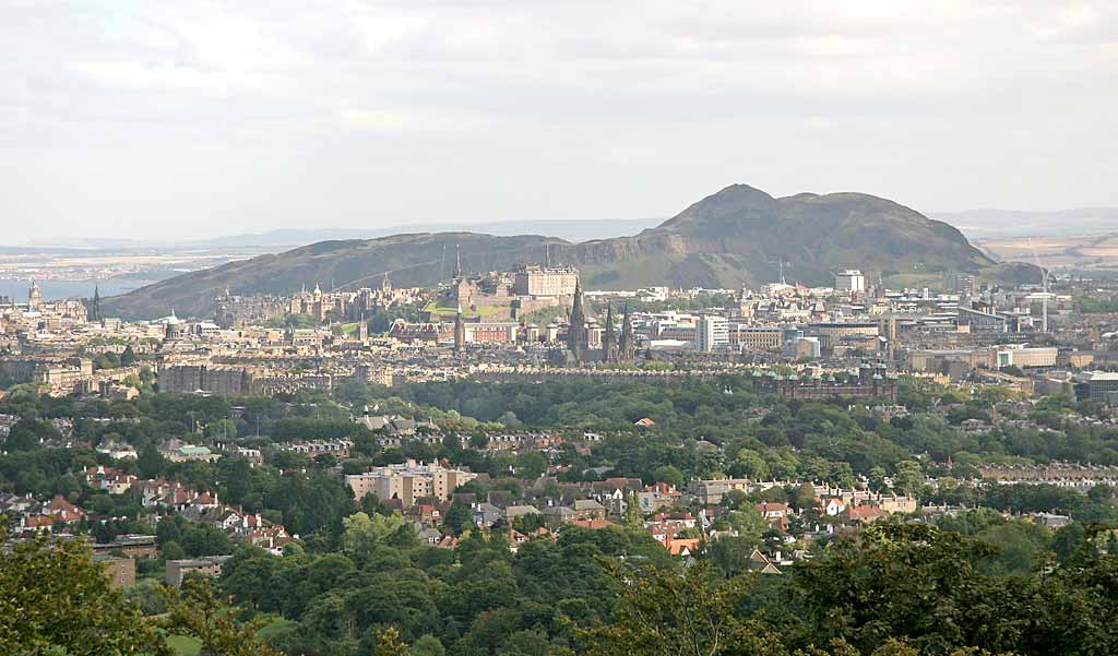 View from Corstorphine Hill Tower, looking towards Central Edinburgh