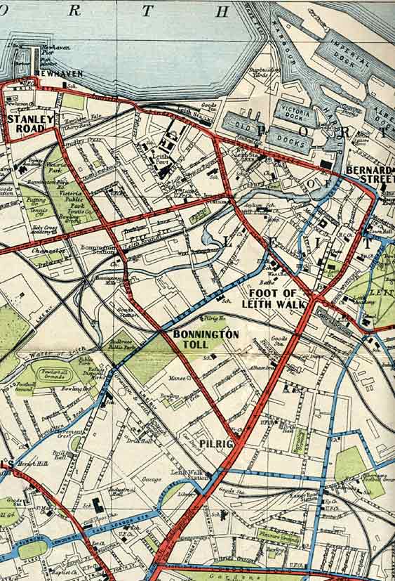 Edinburgh Corporation Transport Deptartment - Tram and Bus Routes ...